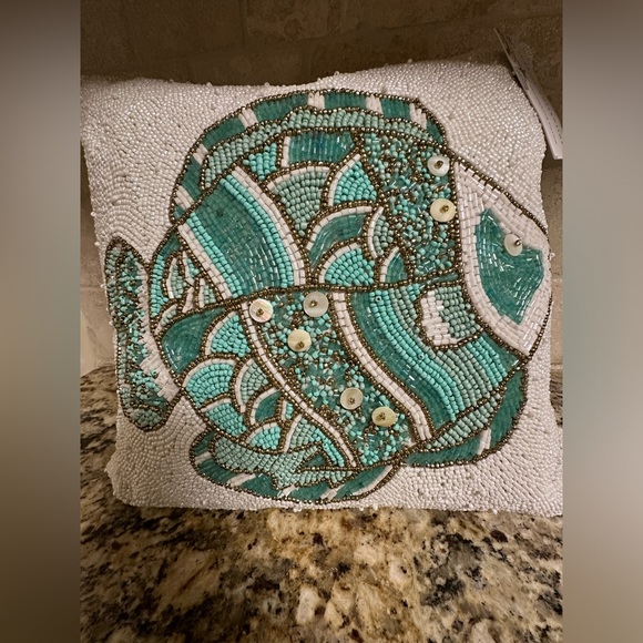 coastal collection | Accents | Coastal Collection Beaded Fish Pillow ...